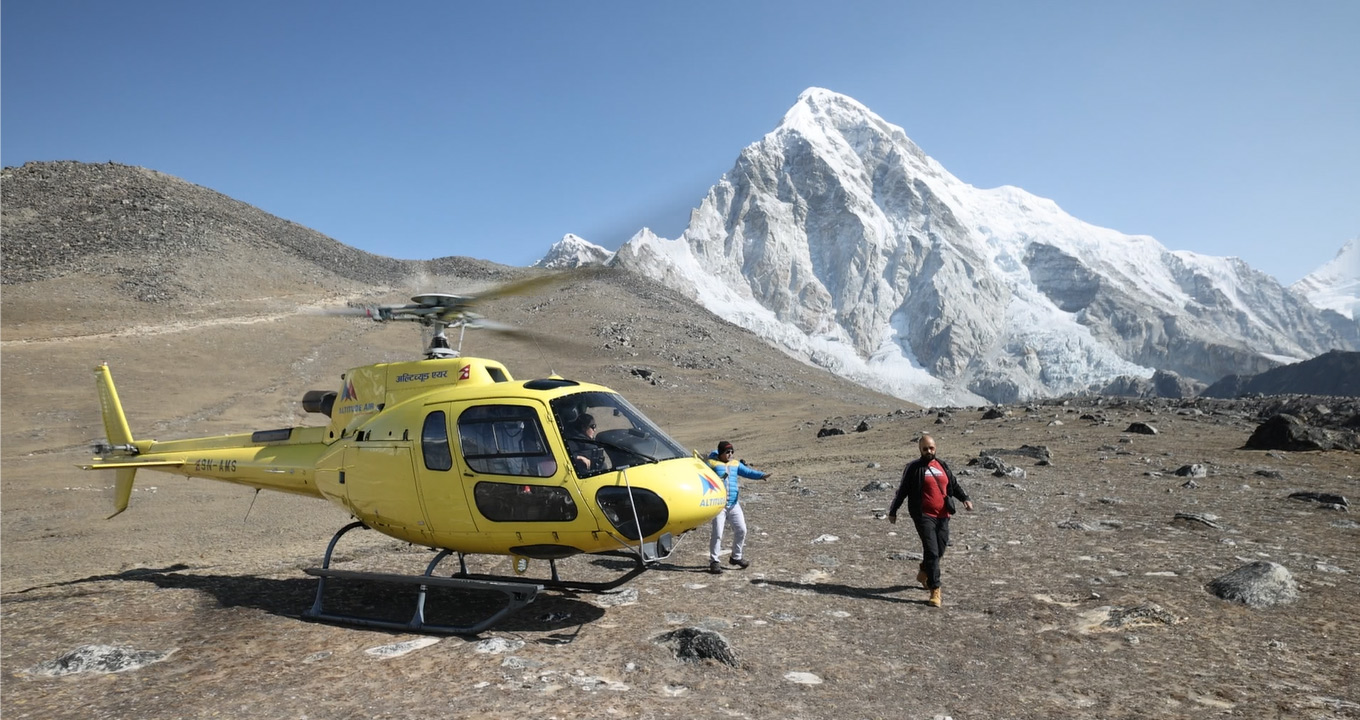 A Chopper Sky Tour to Mount Everest Base Camp [with landing]